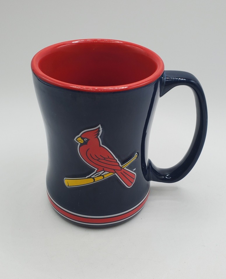St. Louis Cardinals Coffee Mug - 14oz Sculpted Relief Blue 2019 Boelter ...