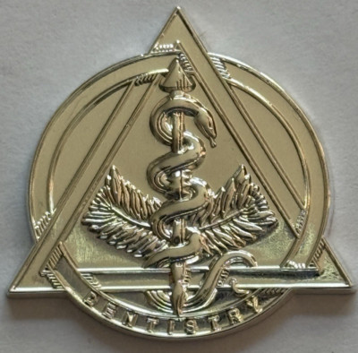 Coin Challenge Dentistry Silver Coins Snake Arrow Pin BACKLESS Doctor ...
