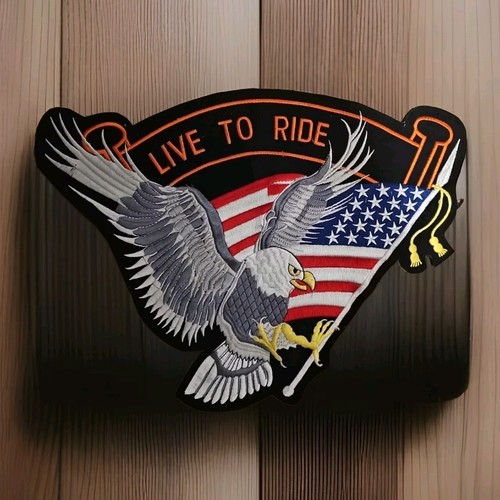 large patches embroidered Live To Ride | eBay