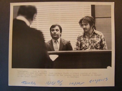 Glossy Press Photo 1984 Albert Lindsey Paul Furtado murder Tina Bruni ...