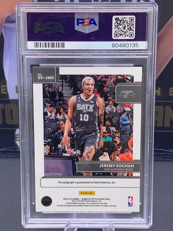 2022 Donruss Optic #SSJMS Jeremy Sochan Signature Series PSA 10 Auto 10 ...