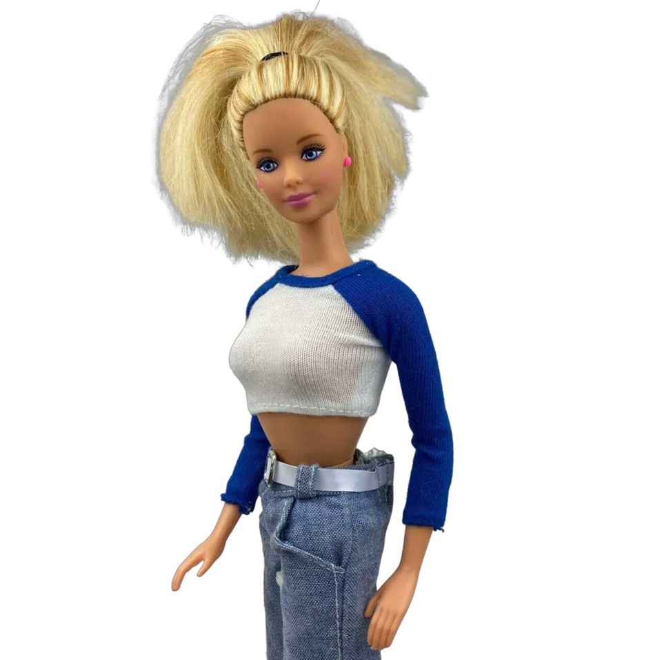 Sporty Barbie Fashion Doll Mattel 1990's Jeans Vintage Dressed | eBay