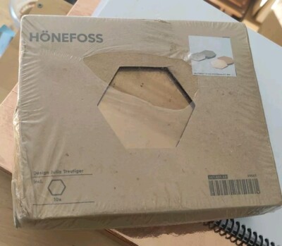 Ikea Honefoss Hexagonal Mirror Partial Box 6 Mirrors Chrome Brass | eBay