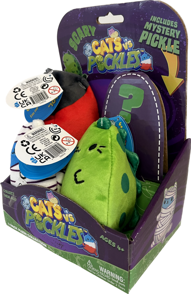 Scary Cats vs Pickles 4 Pack Plush Collection with Mystery Pickle | eBay