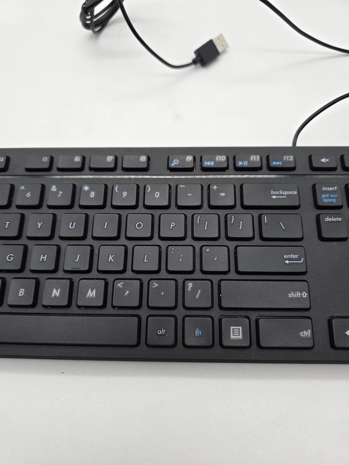 ASUS Wired Keyboard AW211 USB Slim Full Size Black Windows PC Numeric ...