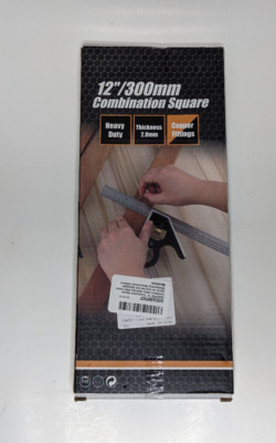 12" Inch Combination Square Stainless Blade Level Scribe Brass Screw | eBay