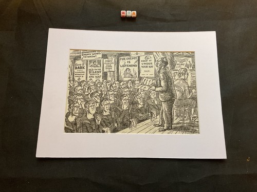 1944 WW2 Art Print Cartoon, Propaganda, Social History | eBay