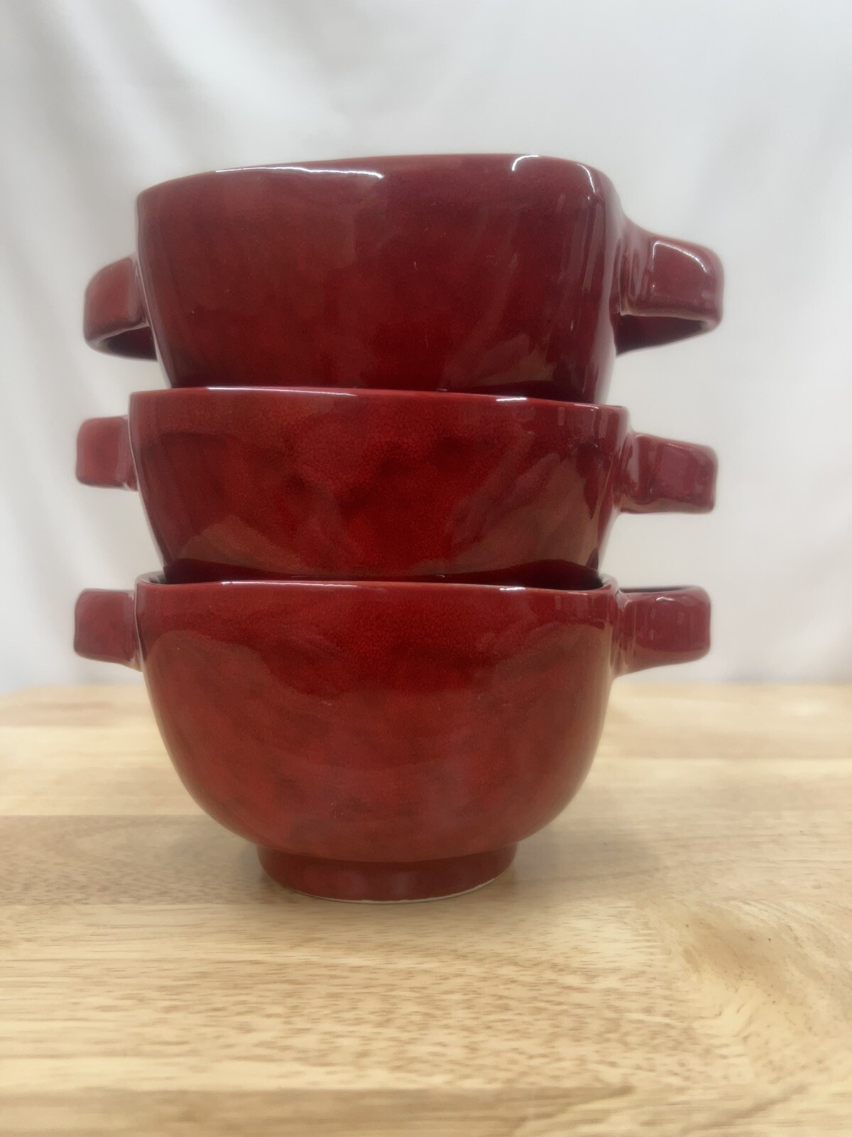 3 Italian Ceramiche Alfa Red Glaze Square Bowl Pottery Dish Cer. Alfa ...