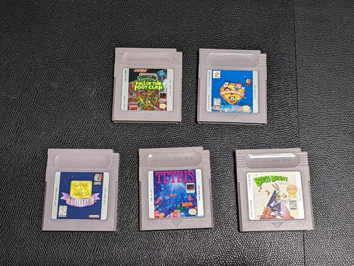 Lot Of 5 Tested And Working GameBoy Games - Tetris, TMNT, Game & Watch ...