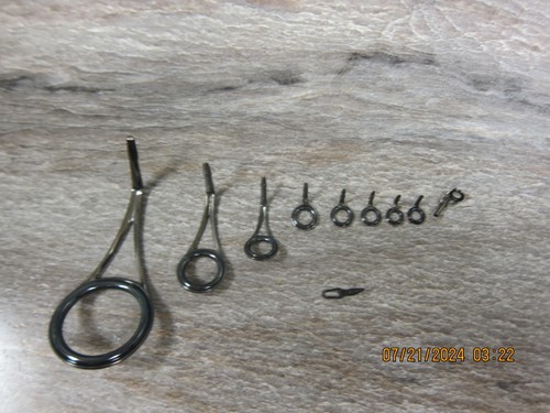 FUJI SIC SPIN ROD GUIDE SET WITH MATCHING TIP TOP AND FUJI FOLDING ...