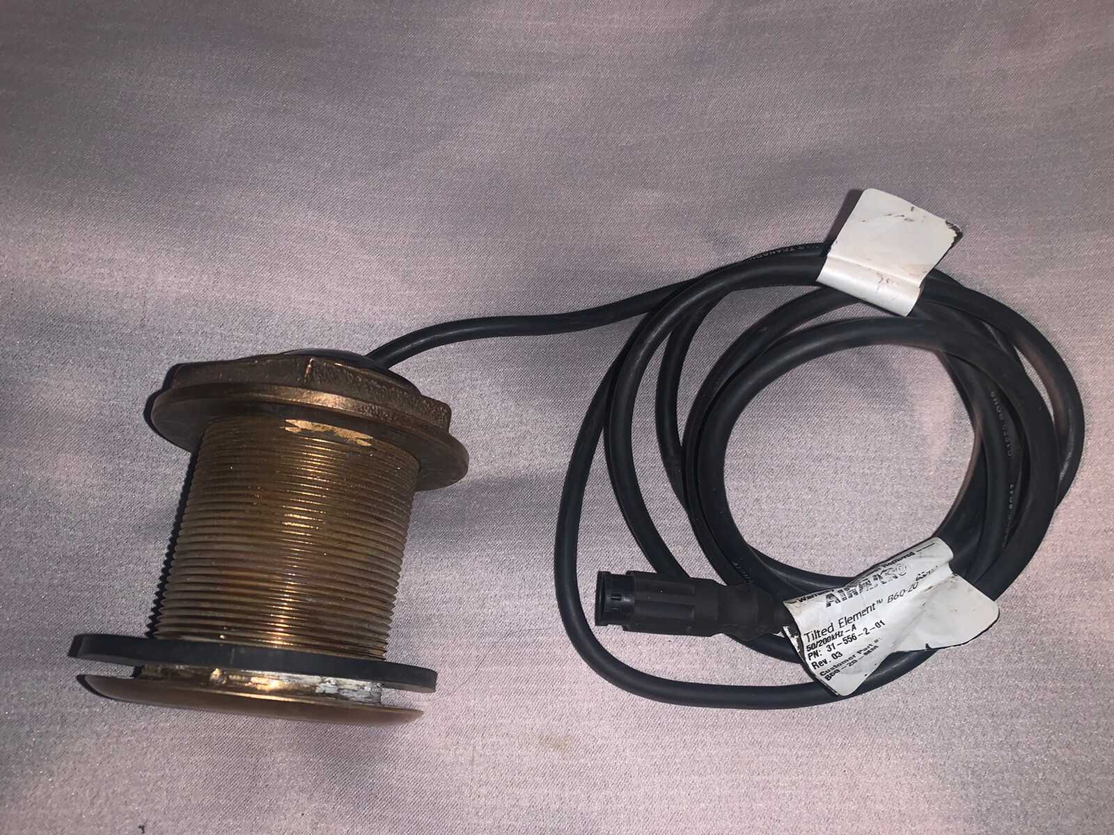 Garmin / Airmar B60-20 Bronze Thru Hull 20° Tilted Element Transducer 6 ...