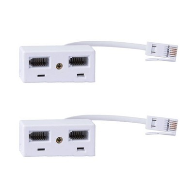 Office Home Telephone Splitter Adapters 2 Units Fast Speed Coppers ...