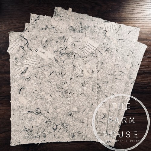 Handmade Paper -8.5 X 11.5 - Antique Laid & Deckled Edge -5 Pack ...