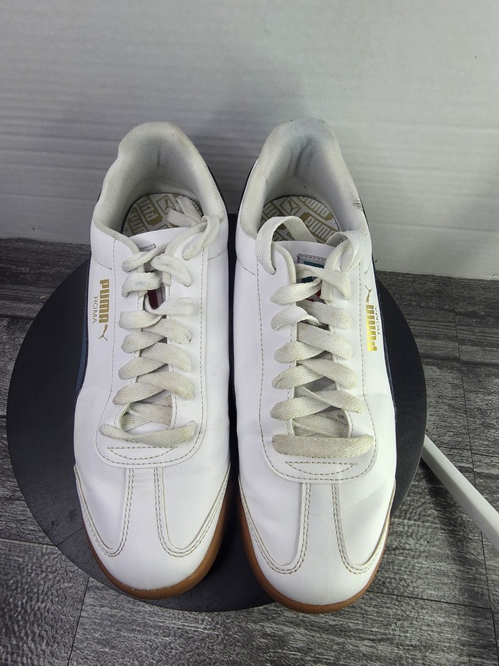 Size 9 - Puma Roma Basic Plus White Evening Sky Mens | eBay
