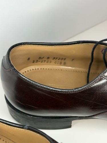 Johnston & Murphy Optima Burgundy Cap Toe Oxford Dress Shoe Mens Sz 8 ...