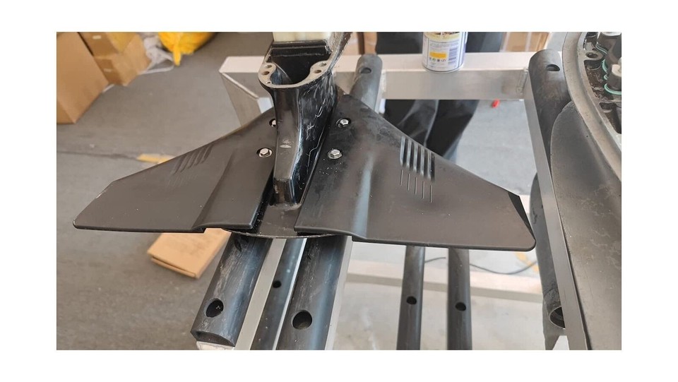 Dorsal-Fin Hydrofoil Doel Stabilizer for Outboard Motor Drive 5-150hp w ...