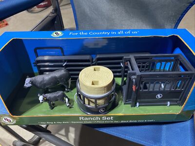 Big Country Toys 12 Piece Ranch Farm Set, Baldy Cow, Hay Bale | eBay