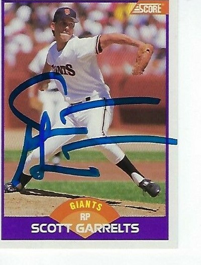 SCOTT GARRELTS SIGNED 1989 SCORE #258 - SAN FRANCISCO GIANTS | eBay