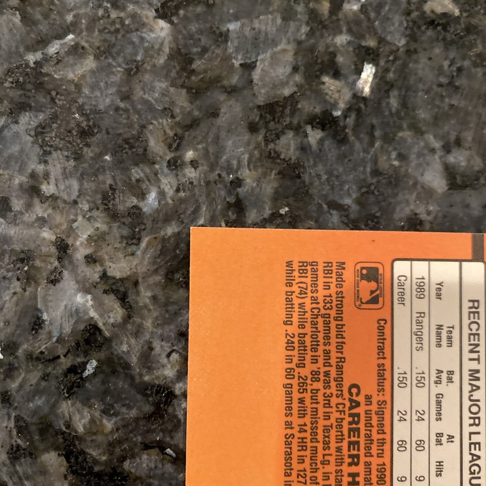 1990 Donruss JUAN GONZALEZ #33 RARE ERROR ROOKIE CARD REVERSE NEGATIVE ...