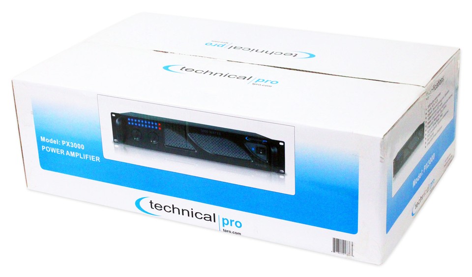 Technical Pro PX3000 Professional 2U 2-Channel 3000 Watt Power DJ ...