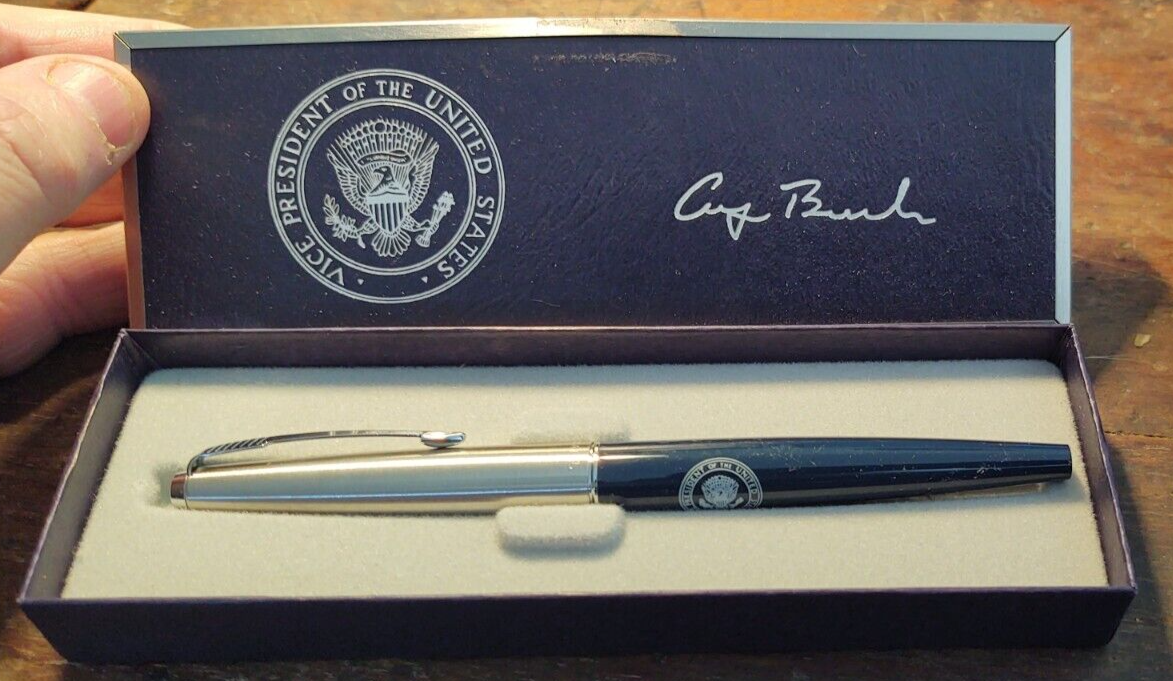 Vintage George H.W Bush Vice Presidential parker ballpoint Pen in Box ...