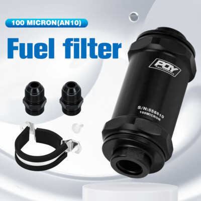 New Inline Fuel Filter E85 Ethanol AN10 With 100 Micron Stainless steel ...