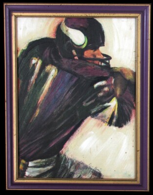 1960's Vintage Dave Boss David NFL Minnesota Vikings Oil Painting ...