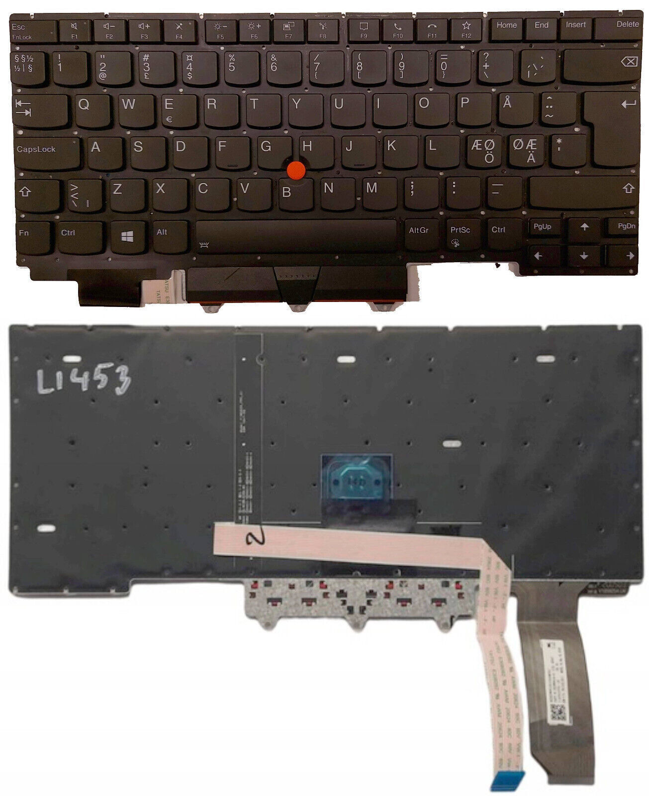 NORDIC KEYBOARD FOR LENOVO THINKPAD E14 GEN 1 2 1TH 2TH 20T6 20T7 20RA ...