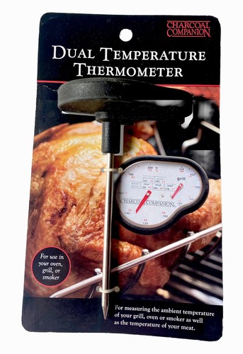 Charcoal Companion Dual Temperature Thermometer Oven Grill Or Smoker ...