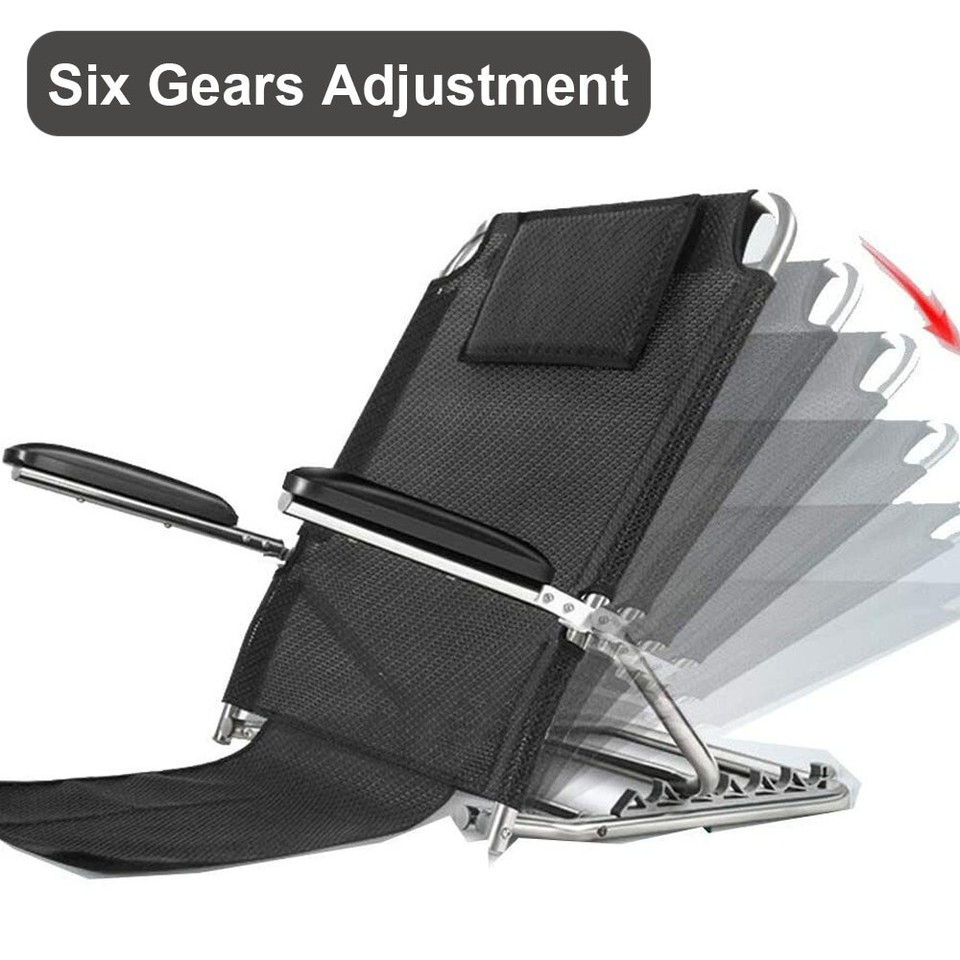 Folding Bed Backrest Support Frame with Armrests Steel Adjustable Angle ...