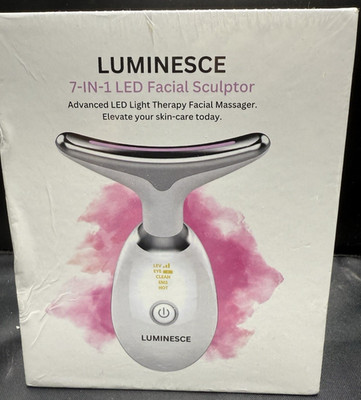LUMINESCE 7-IN-1 LED FACIAL SCULPTOR LED LIGHT THERAPY FACIAL MASSAGER ...