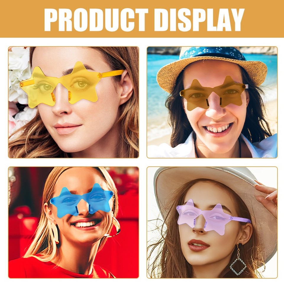 12pcs Star Shaped Glasses Party Eyeglasses Personality Fashion Glasses ...