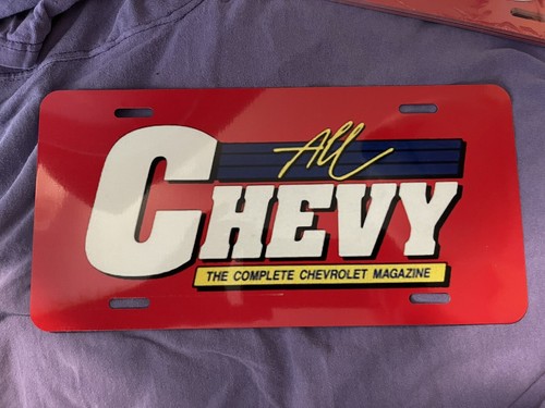 CUSTOM ALL CHEVY MAGAZINE LICENSE PLATE CAMARO SS FIREHAWK TRANS AM ...
