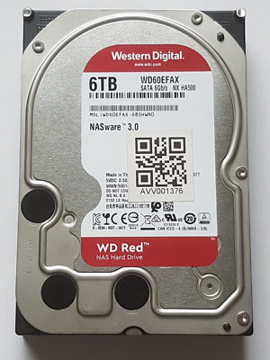 6 TB SATA Western Digital NAS WD60EFAX-68SHWN0 5400rpm 256MB HDD 3.5 ...