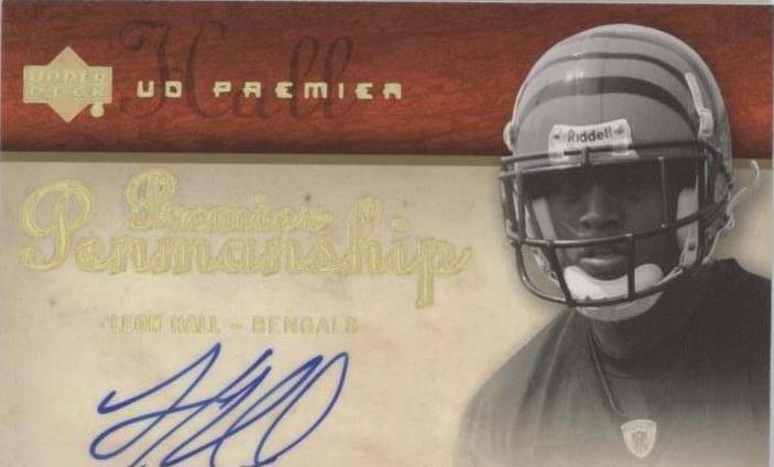 2007 UD Premier - Penmanship Leon Hall #PP-LH Holo Gold /50 (AU, RC ...