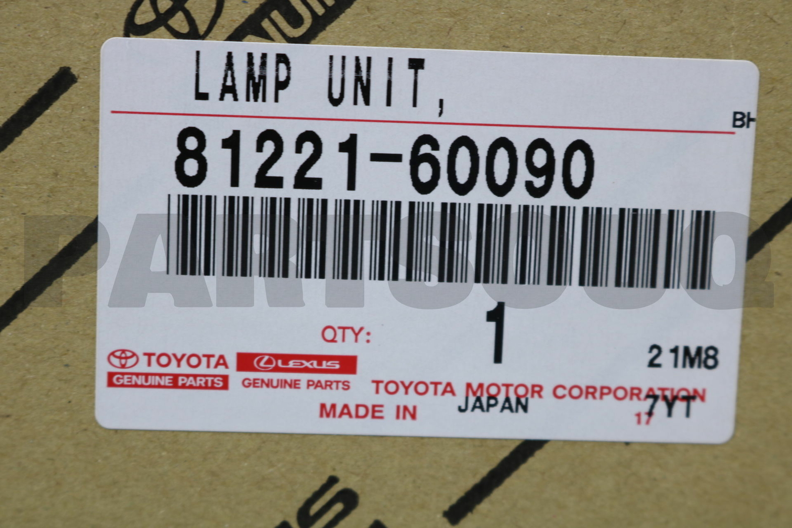 8122160090 Genuine Toyota LAMP UNIT, FOG LAMP, LH 81221-60090 | eBay