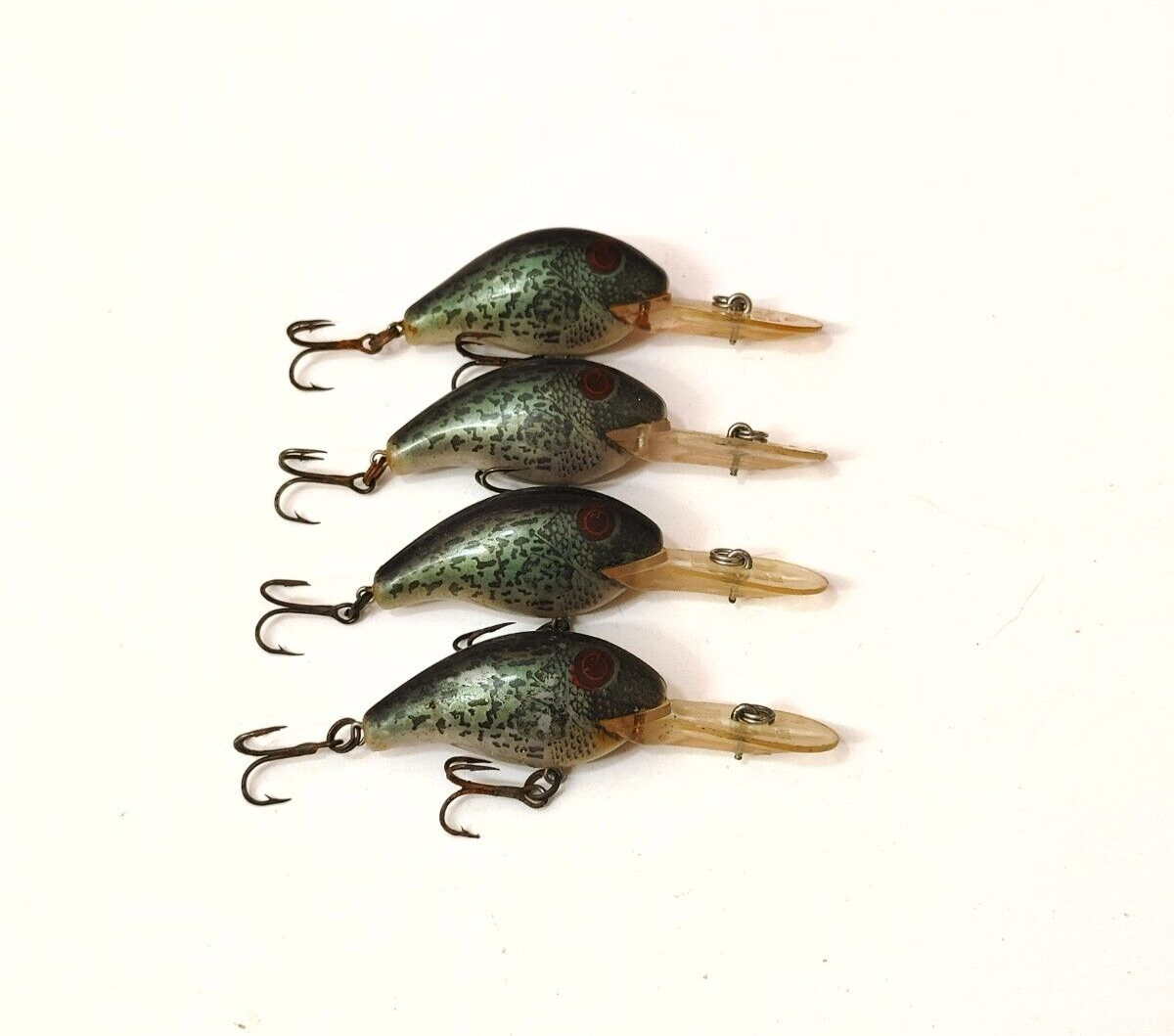 (4) Vintage Rebel Naturalized Deep Wee R Crankbait Fishing Lures Lot of ...