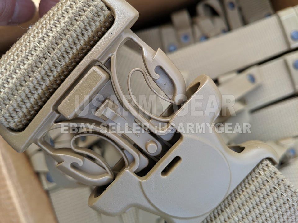 USMC Navy Military Surplus Web Utility Pistol Battle War Belt Coyote ...