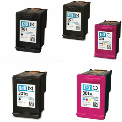 HP 301 / 301XL Black & Colour Ink Cartridge For DeskJet 1050 Printer ...