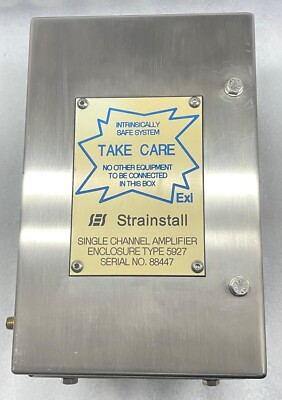 STRAINSTALL SINGLE CHANNEL AMPLIFIER ENCLOSURE TYPE 5927 BAS01ATEX1025X ...