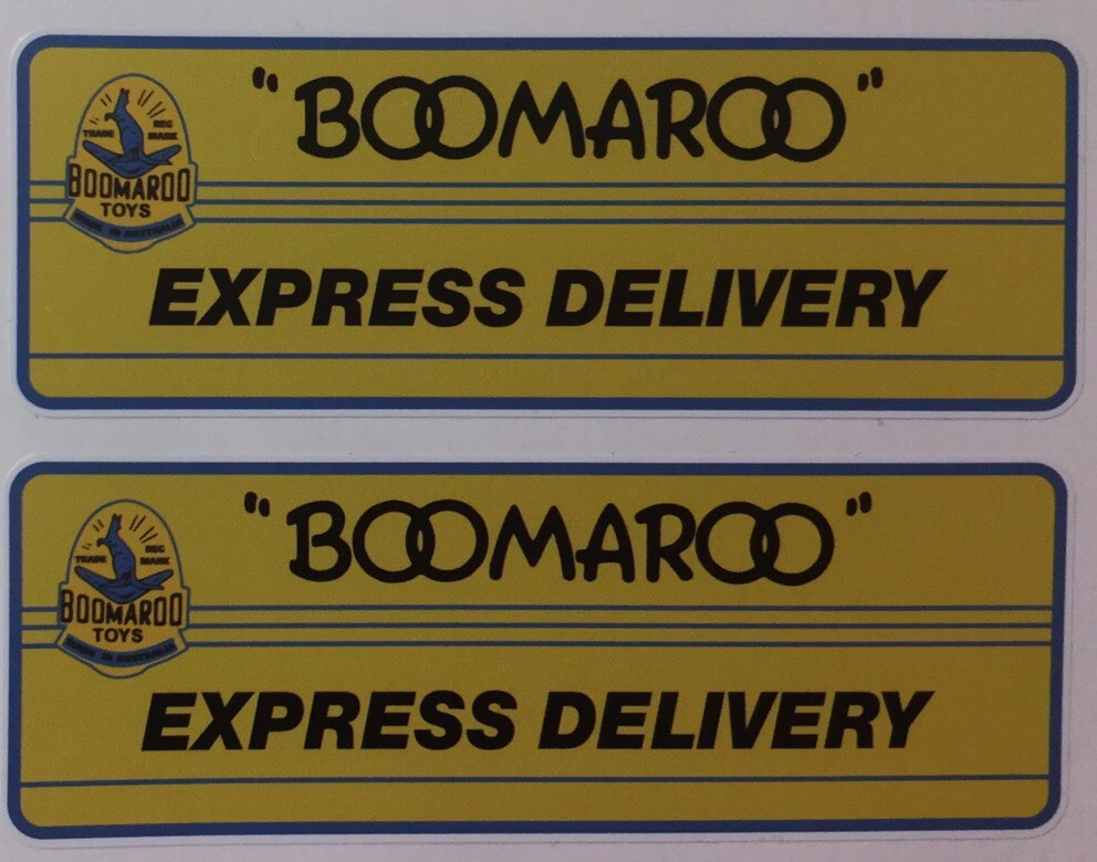 Boomaroo Express Delivery Decals Set Of 2 Collectable Toy Sticker Wyn ...