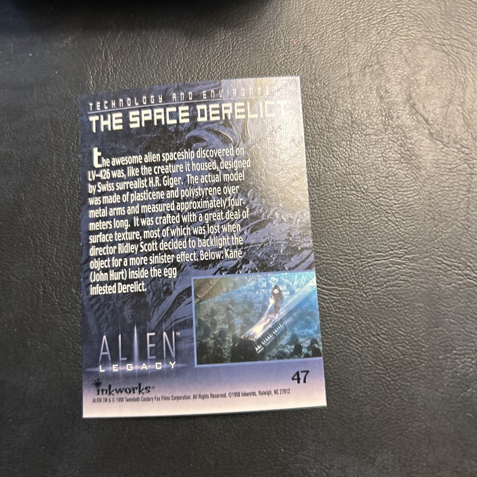 Jb2 Alien Legacy 1998 InkWorks #47 The Space Derelict Technology ...