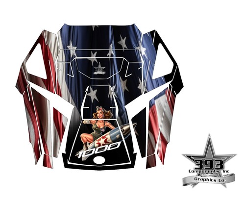 Polaris RZR XP 1000 UTV Hood Wrap Graphics Decal 2019-2022 Pinup ...
