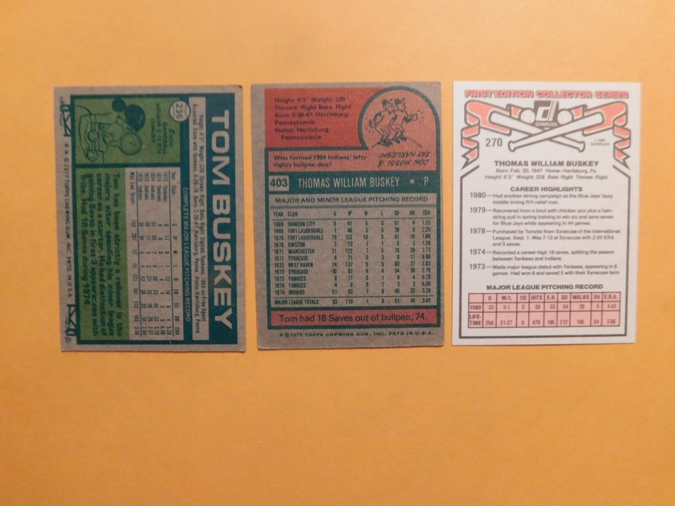 Tom Buskey 3 Card Lot | eBay