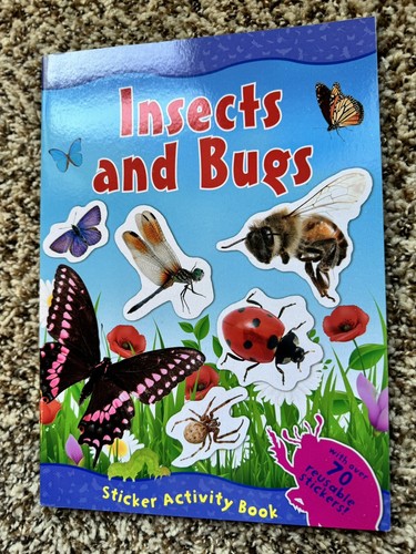 INSECTS and BUGS STICKER Activity Book - over 70 reusable Stickers ...