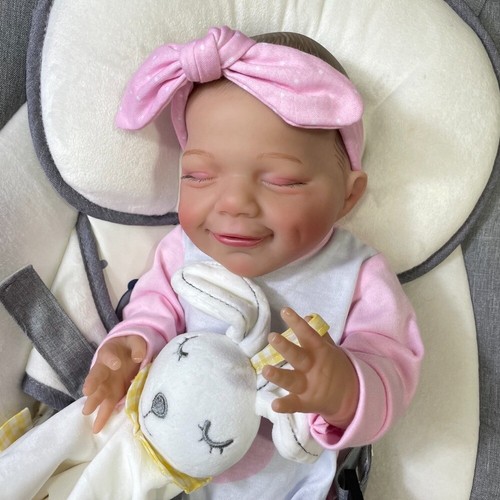 50CM Painted Reborn Doll April Full Vinyl Washable Body Sweet Smile ...