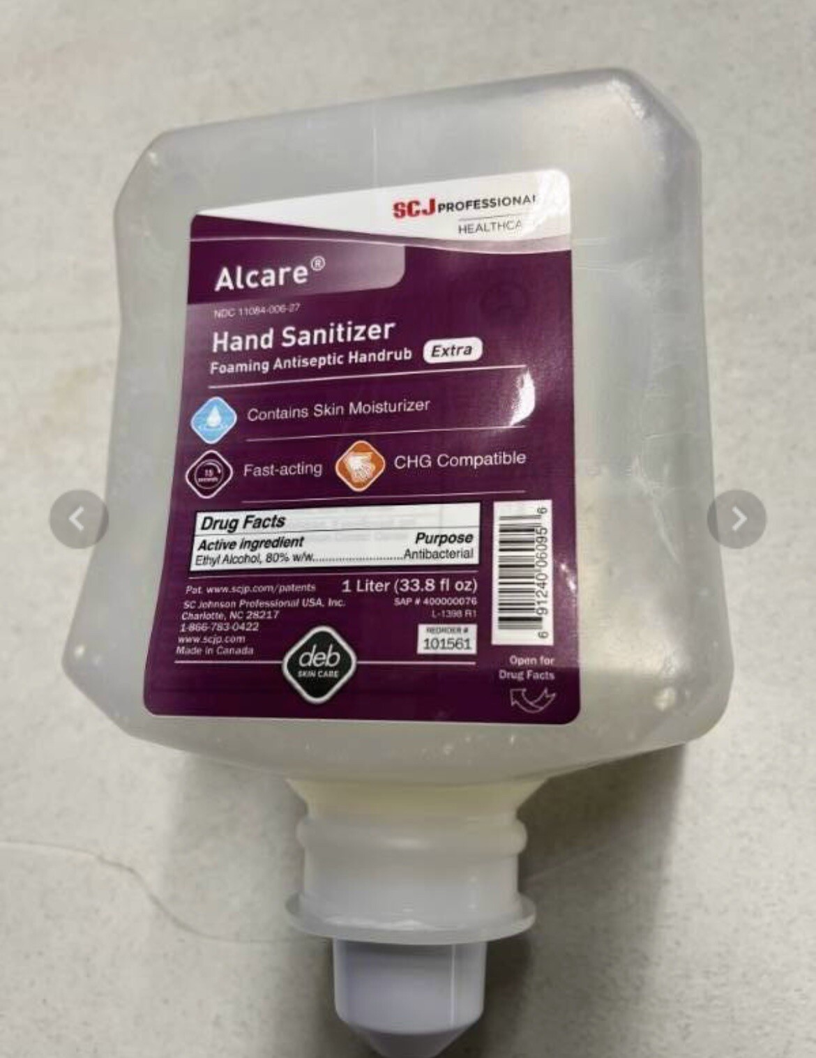 SC Johnson Alcare Hand Sanitizer (6) 33.8oz Refill Units, (1) Dispenser ...