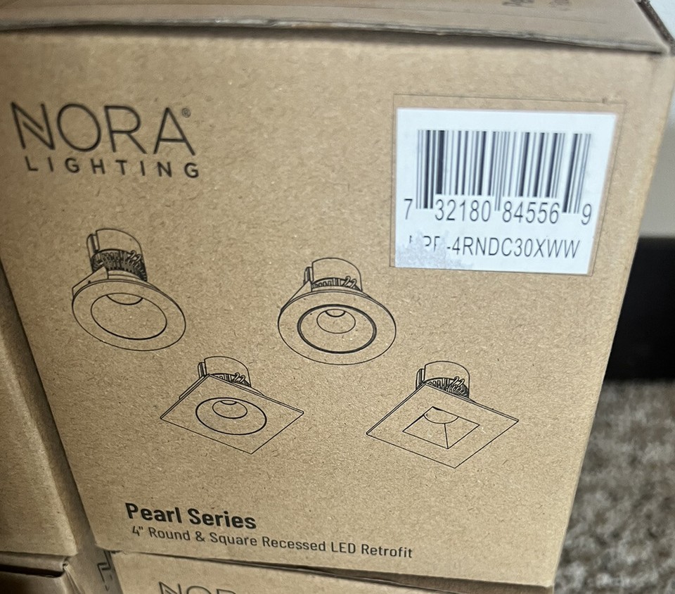 1 Nora Lighting NPR-4RNDC30X Pearl 4" LED Recessed Trim - 3000K - White ...