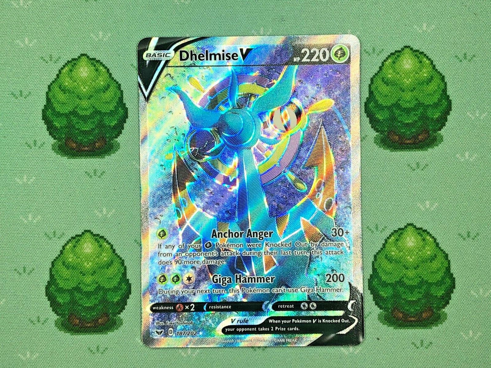 Pokemon - Dhelmise V - 187/202 - Sword and Shield - Full Art | eBay