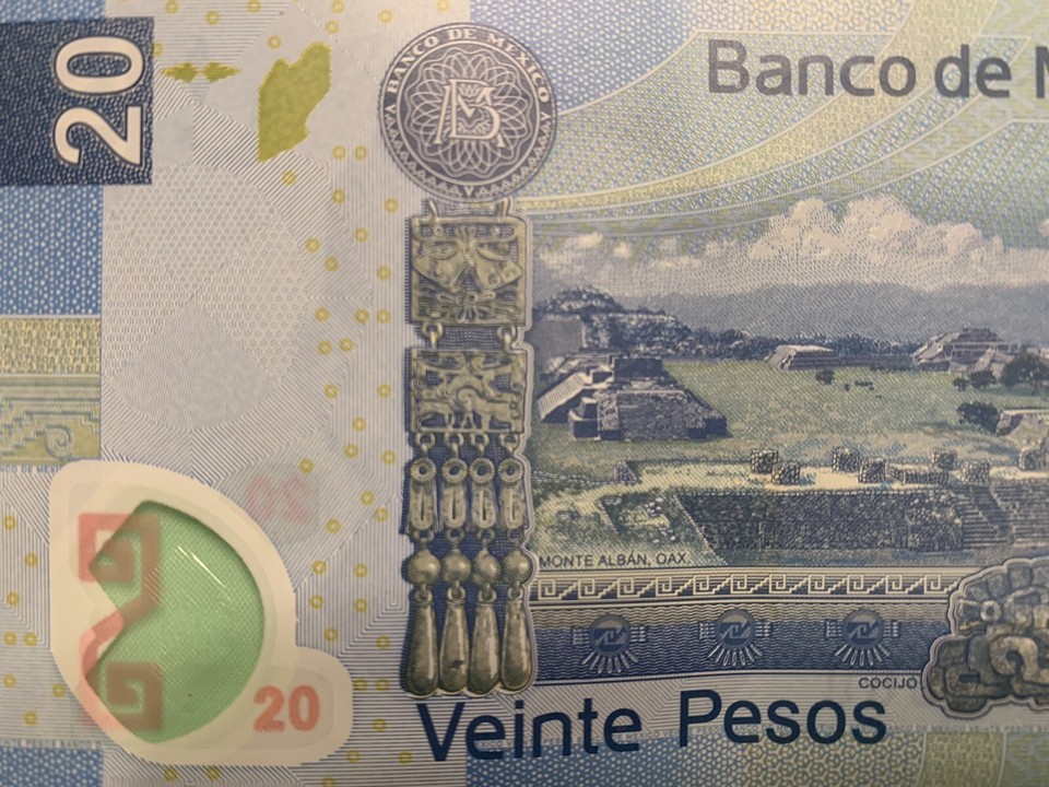 Mexico 20 Peso Mexican Currency Note Veinte Pesos Banknote Benito ...